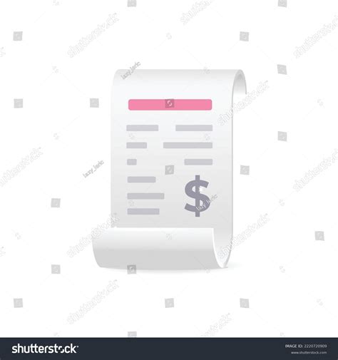 3d Vector Energy Tax Purchase Bill Stock Vector Royalty Free