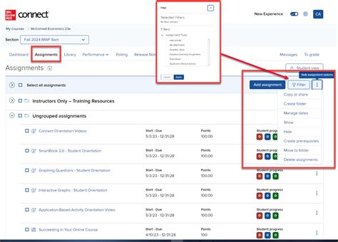 Connect Assignment List Management