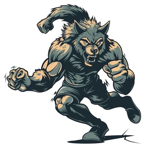 Premium Vector An Illustration Of A Wolf With Sharp Teeth And Teeth