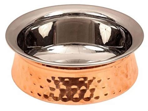 Capacity 1000 Ml Pure Copper Handi At Rs 425piece In Moradabad Id