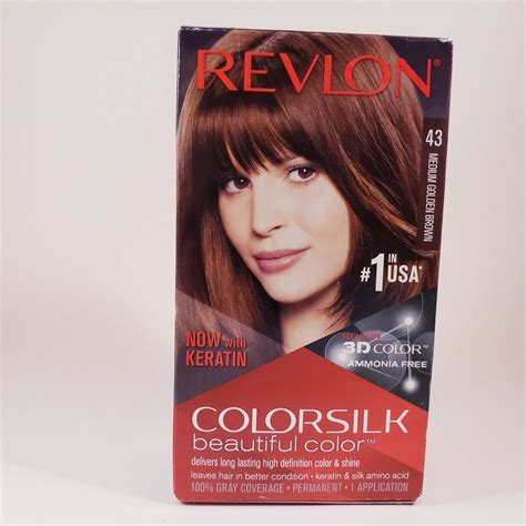 Revlon Colorsilk Beautiful Color Permanent Hair Color 43 Medium Golden