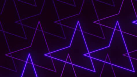 Premium Stock Video Purple Led Triangles Pattern
