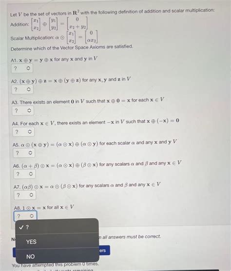 Solved Let V Be The Set Of Vectors In R2 With The Following Chegg Com
