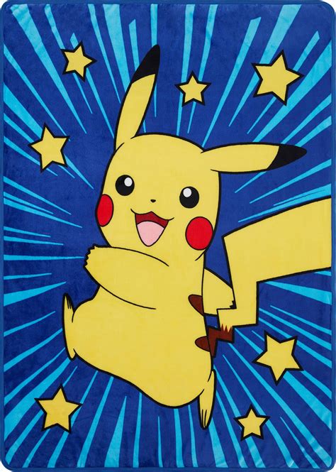 Pokemon Pikachu Throw Silky Blanket 40x50 Home And Kitchen
