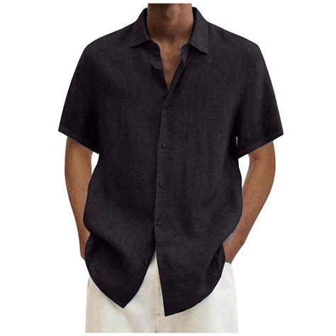 Aofany Hawaiian Shirt Men Summer Casual Short Sleeve Button Down
