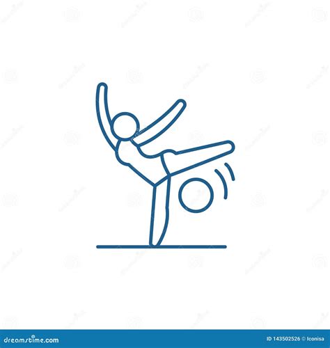 Acrobatics Line Icon Concept Acrobatics Flat Vector Symbol Sign Outline Illustration Stock