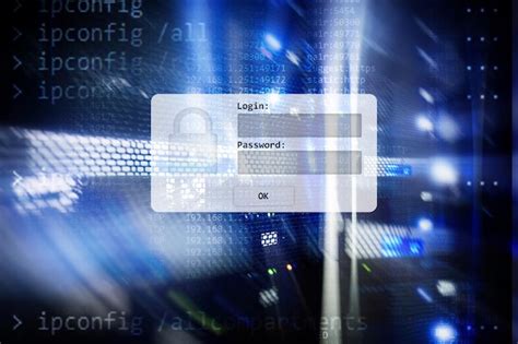 Premium Photo Server Room Login And Password Request Data Access And Security