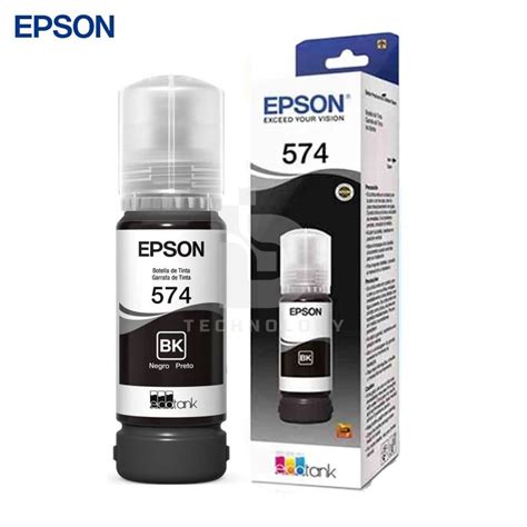 Botella De Tinta Epson T574120 AL EcoTank L8050 L18050 Color Negro 70ml