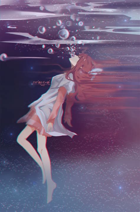 Safebooru 1girl Artist Name Asphyxiation Barefoot Bubble Chromatic