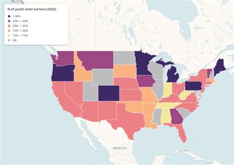 See Youth Voter Turnout By State For The Last Three Midterm Elections