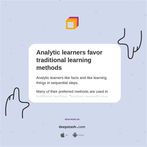 Analytic Learners Favor Traditional Learning Methods Deepstash