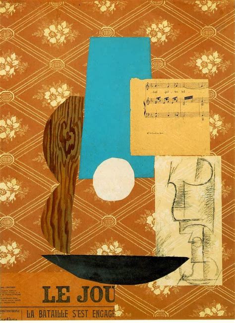 Ticmusart Guitar Sheet Music And Wine Glass Pablo Picasso 1912