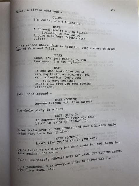 Recently Purchased The Euphoria Script For The Pilot The Original Knife Scene Was Even More
