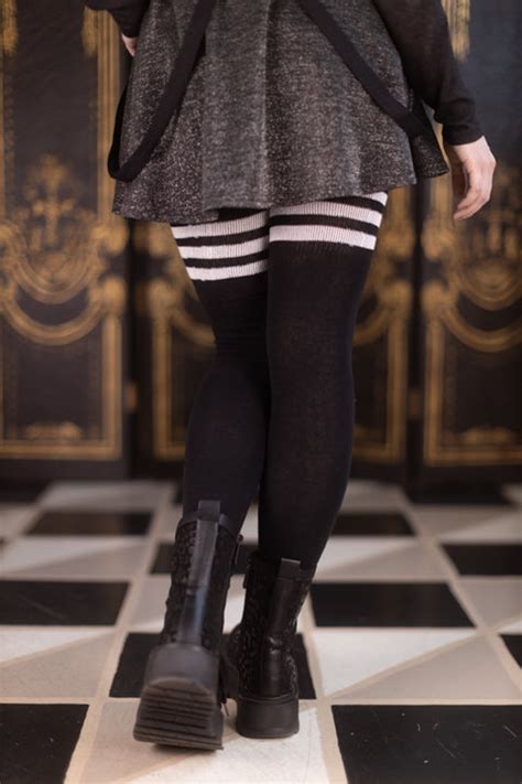 Cotton Top Striped Extraordinarily Longer Thigh High Sock Dreams