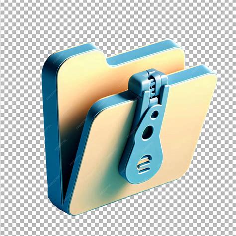 Premium Psd Zip Folder Icon Compressed Directory Archive Files