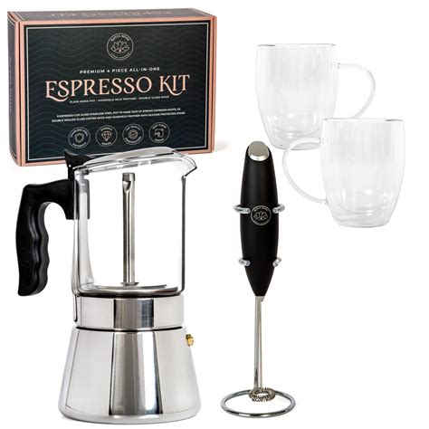 Buy Moka Pot Stovetop Espresso Maker Set With 9 Cup Coffee Percolator
