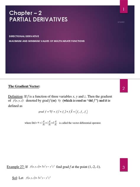 Chapter 2 2 Partial Derivatives Pdf Maxima And Minima Derivative