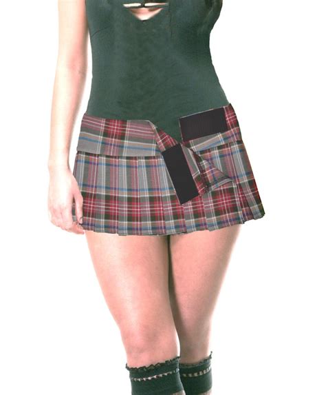 Micro Mini Skirt Plaid Pleated Perth Etsy