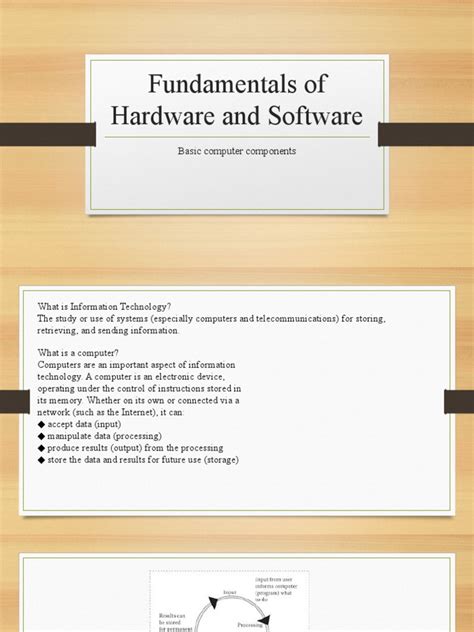 fundamentals of hardware and software basic computer components pdf computer data storage