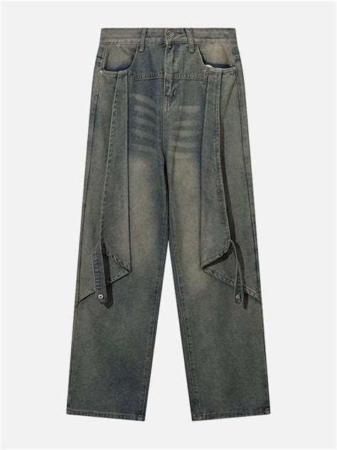 Talishko Symmetrical Panel Button Down Jeans