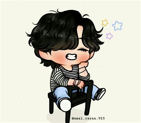 Pin by あねこ on FANARTs EDITs Bts chibi Bts fanart Taehyung fanart