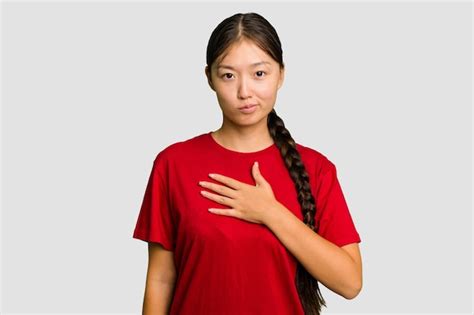 Premium Photo Taking An Oath Putting Hand On Chest