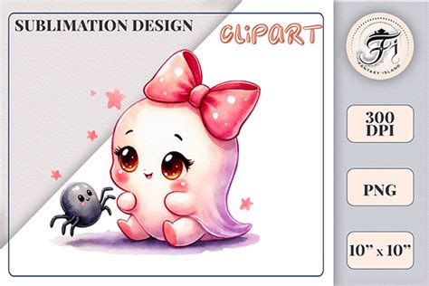 Halloween Cute Ghosts Clipart Png Bundle Bundle · Creative Fabrica