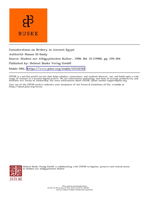 Elsaady Considerationsbriberyancient 1998 Pdf Bribery