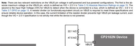 Using Cp2102n Using 5v Coming From Vbus