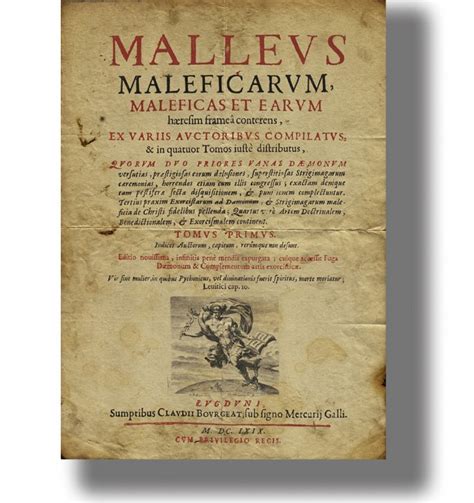 Malleus Maleficarum Cover Book Poster Hammer Of Witches Wall Decor