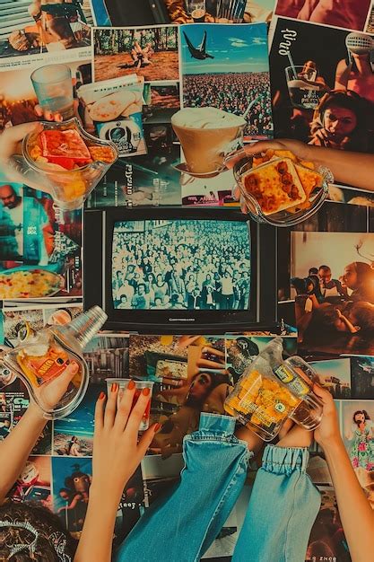 Premium Photo Collage Showcases Friends Engaging In Their Favorite