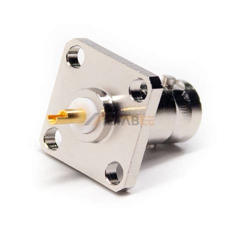 4 Hole Flange Panel Mount Bnc Female Connector 75 Ohm Metabeeai