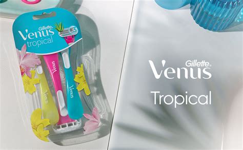 Gillette Venus Tropical Disposable Razors Pack 6 Pack 3 Blades Each