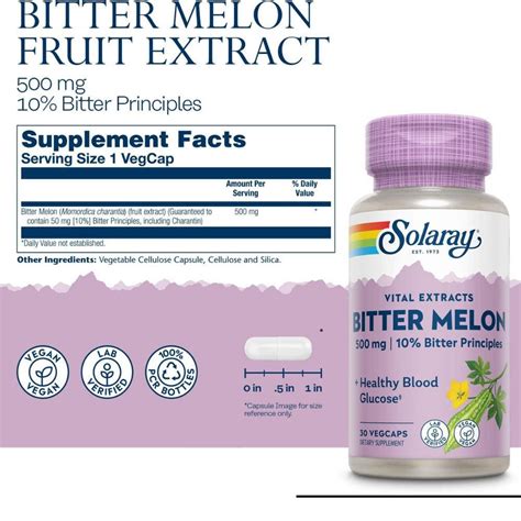 Solaray Bitter Melon Extract 500mg 30 Capsules