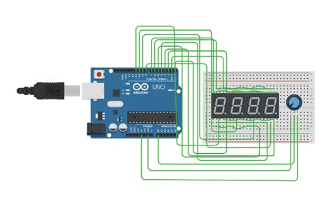 Circuit Design Display Con Potenziometro Tinkercad