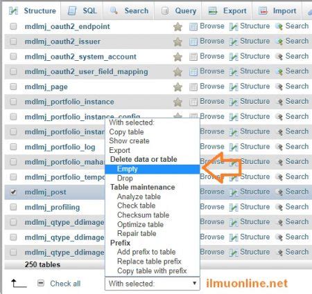 Cara Menghapus Data Di Tabel Phpmyadmin