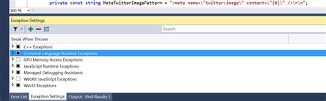 Visual Studio 2015 Tips Exceptions Break Points
