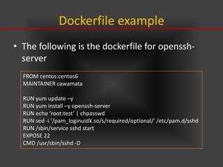Docker Use Dockerfile PPT