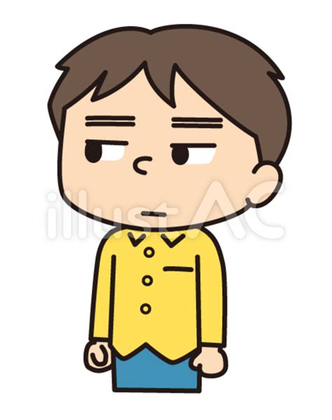 ジト目の男性イラスト No 2429818｜無料イラスト・フリー素材なら「イラストac」