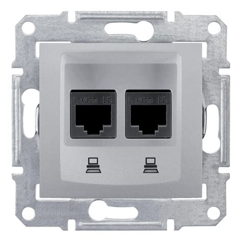 Розетка двойная компьютерная RJ45 (STP) Cat.6 Schneider Electric SEDNA ...
