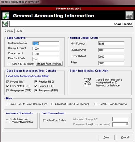 Exporting Accounts To Sage Showbiz Help