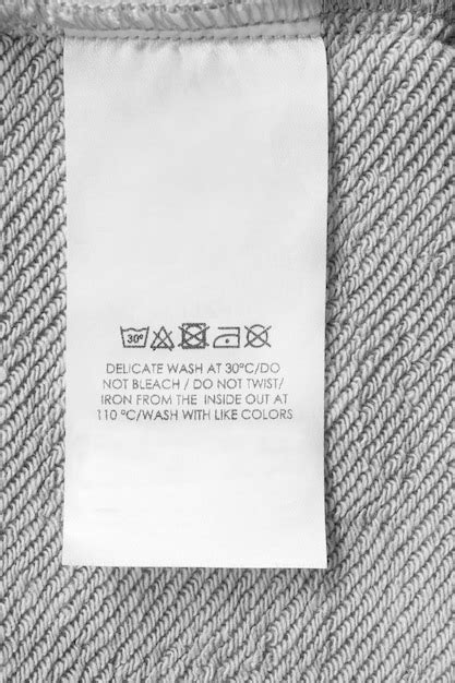 Premium Photo Care Clothing Label