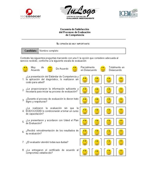 Encuesta De Satisfacción Pdf