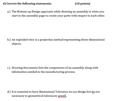 Solved Correct The Following Statements Points A Chegg