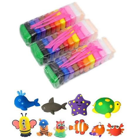 خمیر کلی 12 رنگ خارجی خمیر مجسمه سازی سبک خرید عمده خمیر کلی 12 رنگ