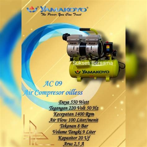 jual compressor portable oiless yamakoyo ac9 ac24 shopee indonesia