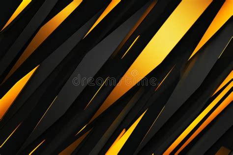 Abstract Angular Shapes In Black And Gold Shifting And Transitioning