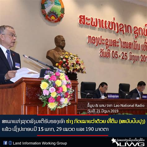 Land Information Working Group ກຸ່ມແລກປ່ຽນຂໍ້ມູນເລື່ອງທີ່ດິນ Update [english Is Below