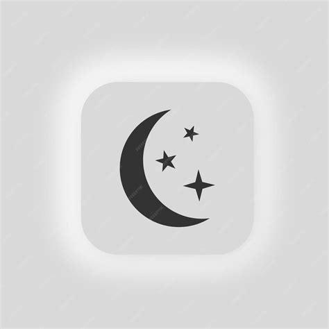 Icono De Luna Y Estrella Pero Vector De Media Luna De Símbolo De