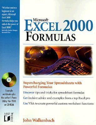 Microsoft Excel 2000 Formulas By John Walkenbach Goodreads